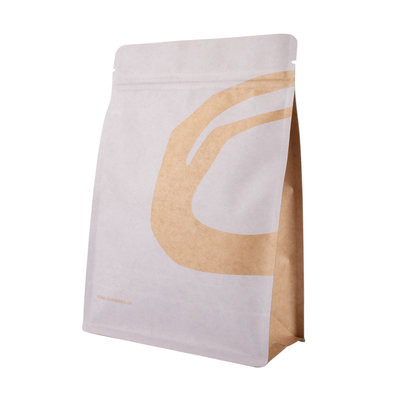 Kraft Paper Coffee Resealable Ziplock Bags Custom Printed