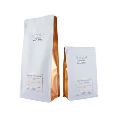 Trade Assurance Take Away Resealable Coffee Bags , Plastic Ziploc Sealer Bags Factory Print Logo